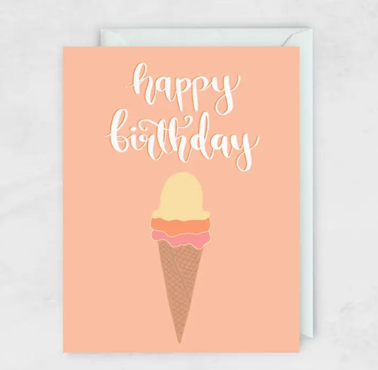 Happy Birthday Ice Cream Card | Willow and Grace