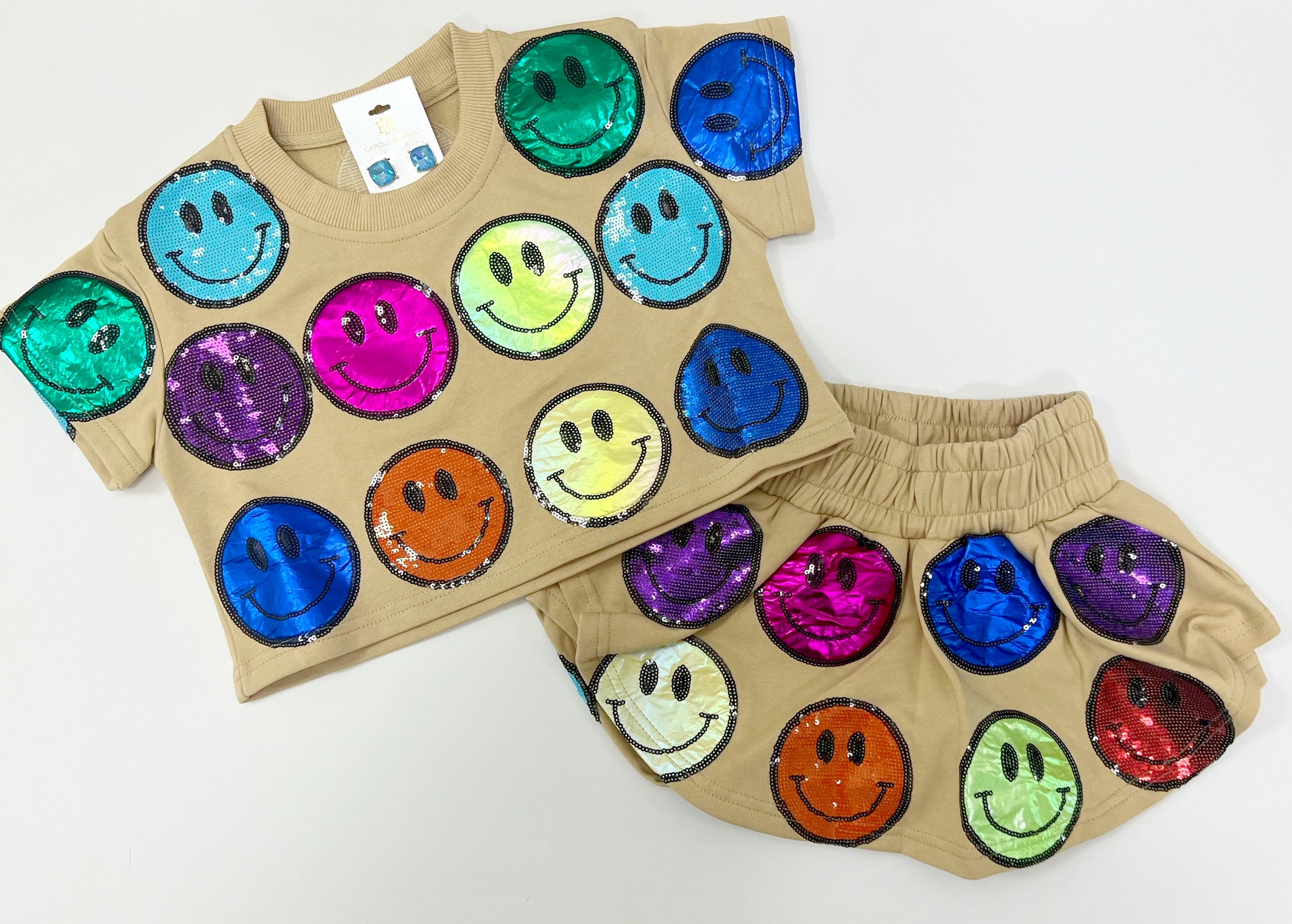 Queen of Sparkles Rainbow Smiley Skort | Willow and Grace