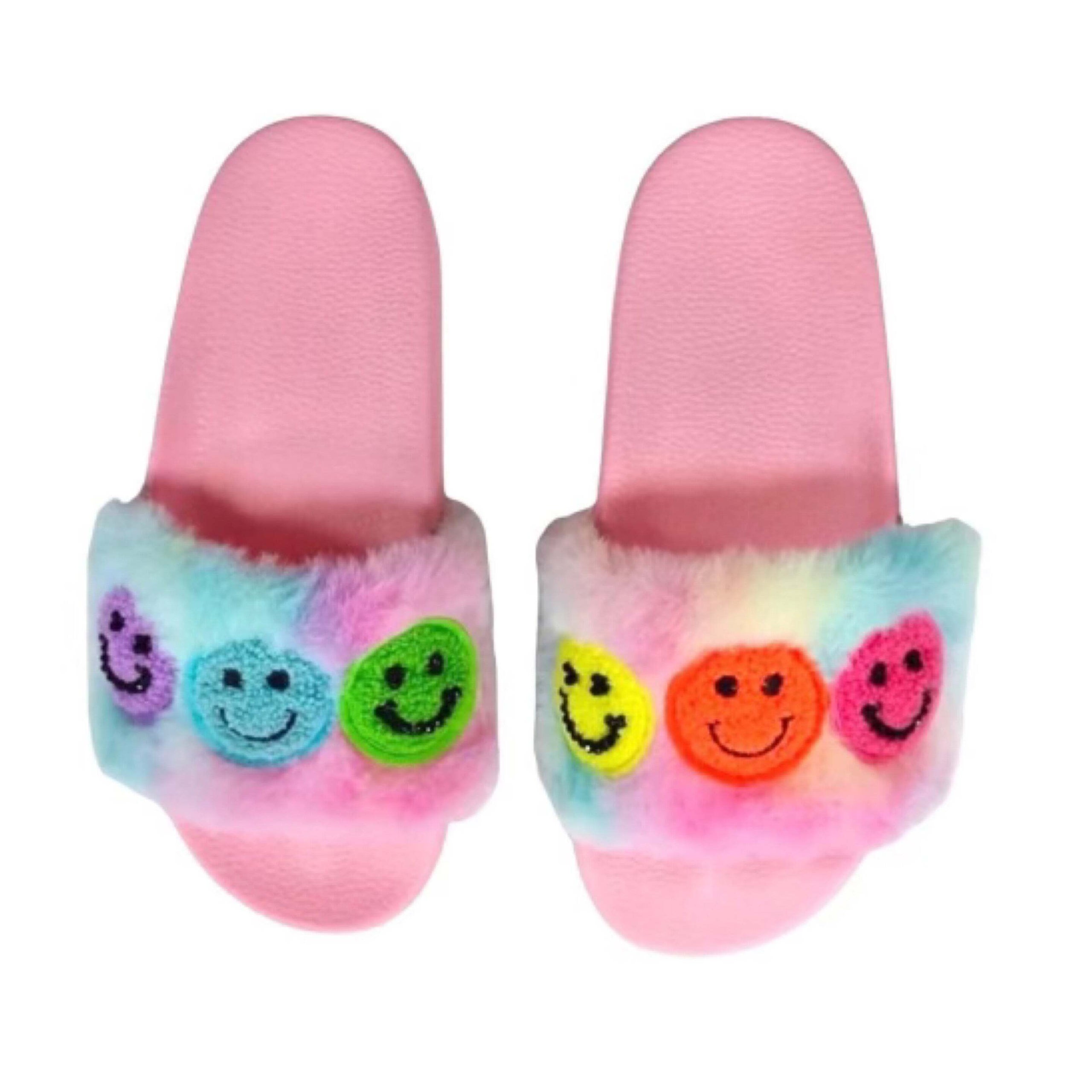 Smiley Face Fuzzy Slides | Willow and Grace